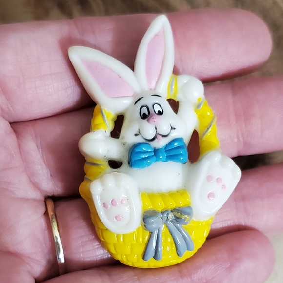 Vintage | Jewelry | Vintage Easter Bunny Rabbit Brooch Acrylic Plastic ...
